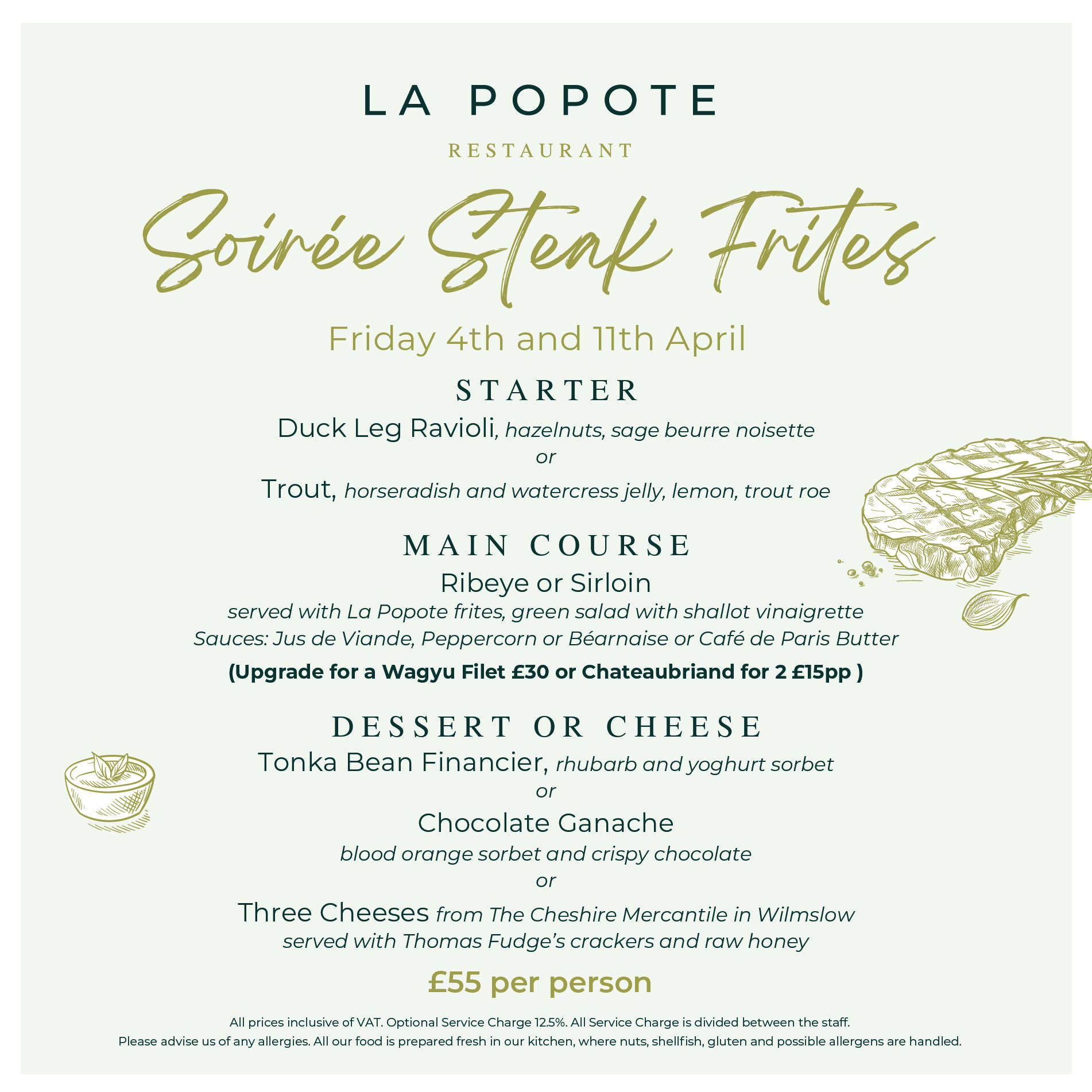 Menu | French Restaurant | La Popote